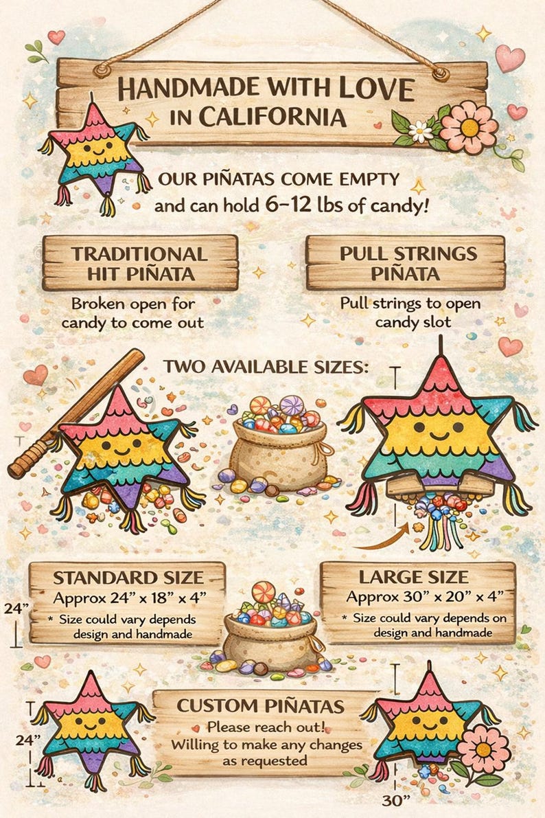 Coconut-style Party Piñata – 24x18x4 - Etsy