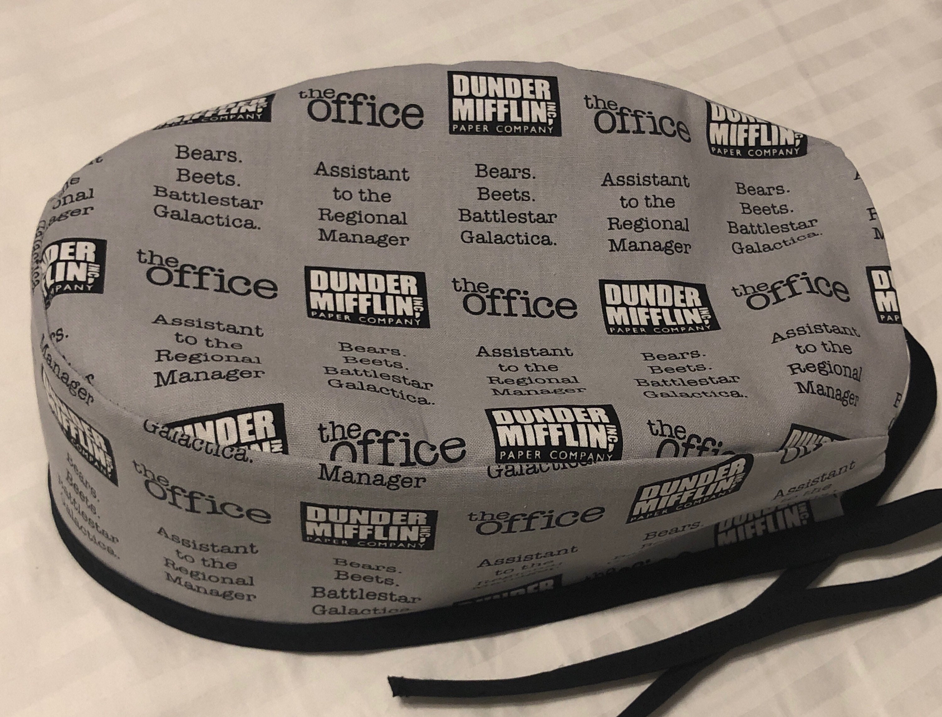 The Office Dunder Mifflin Reversible Surgical Scrub Cap Hat With Extra ...