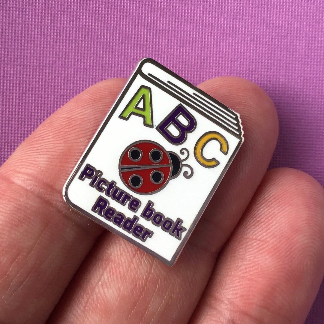 Picture Book Reader Enamel Pin - Etsy