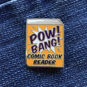 Comic Book Reader Enamel Pin - Etsy