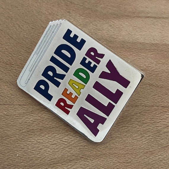 Pride Reader Ally Enamel Pin | Etsy