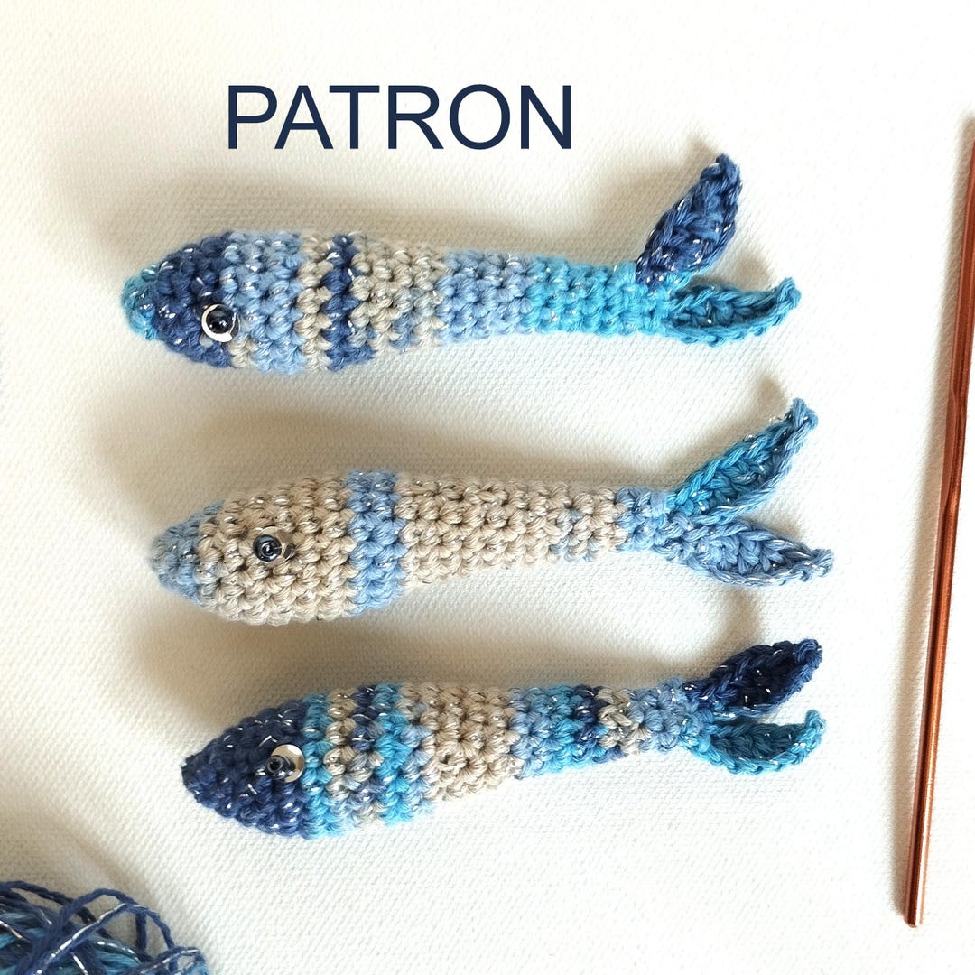 Crochet Sardines Crochet Pattern PDF File in French and English (US ...
