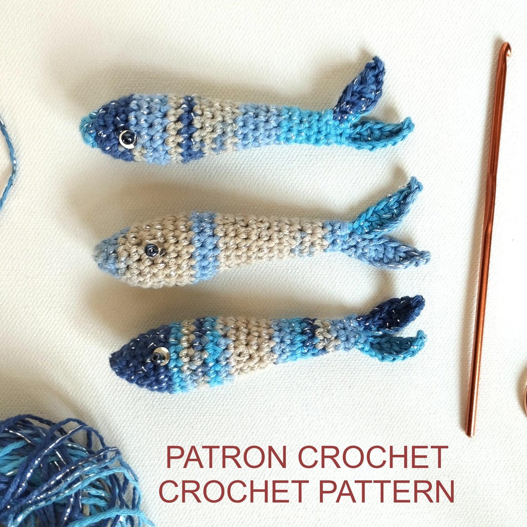 Crochet Sardines Crochet Pattern PDF File in French and English (US ...