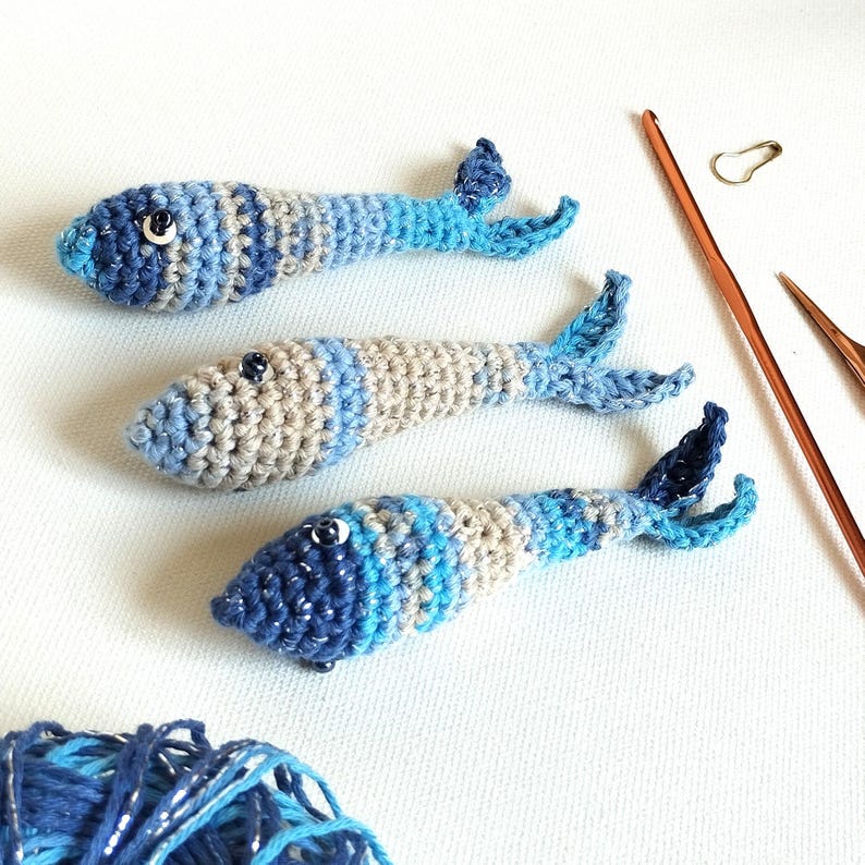 Crochet Sardines Crochet Pattern PDF File in French and English (US ...