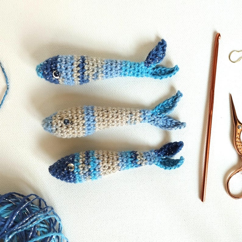 Crochet Sardines Crochet Pattern PDF File in French and English (US ...