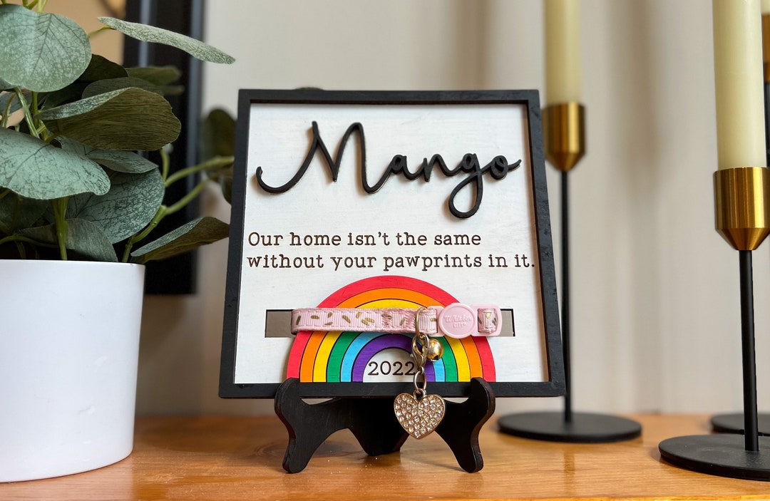 Personalized Pet Memorial Sign, Pet Collar Memorial, Pet Remembrance ...