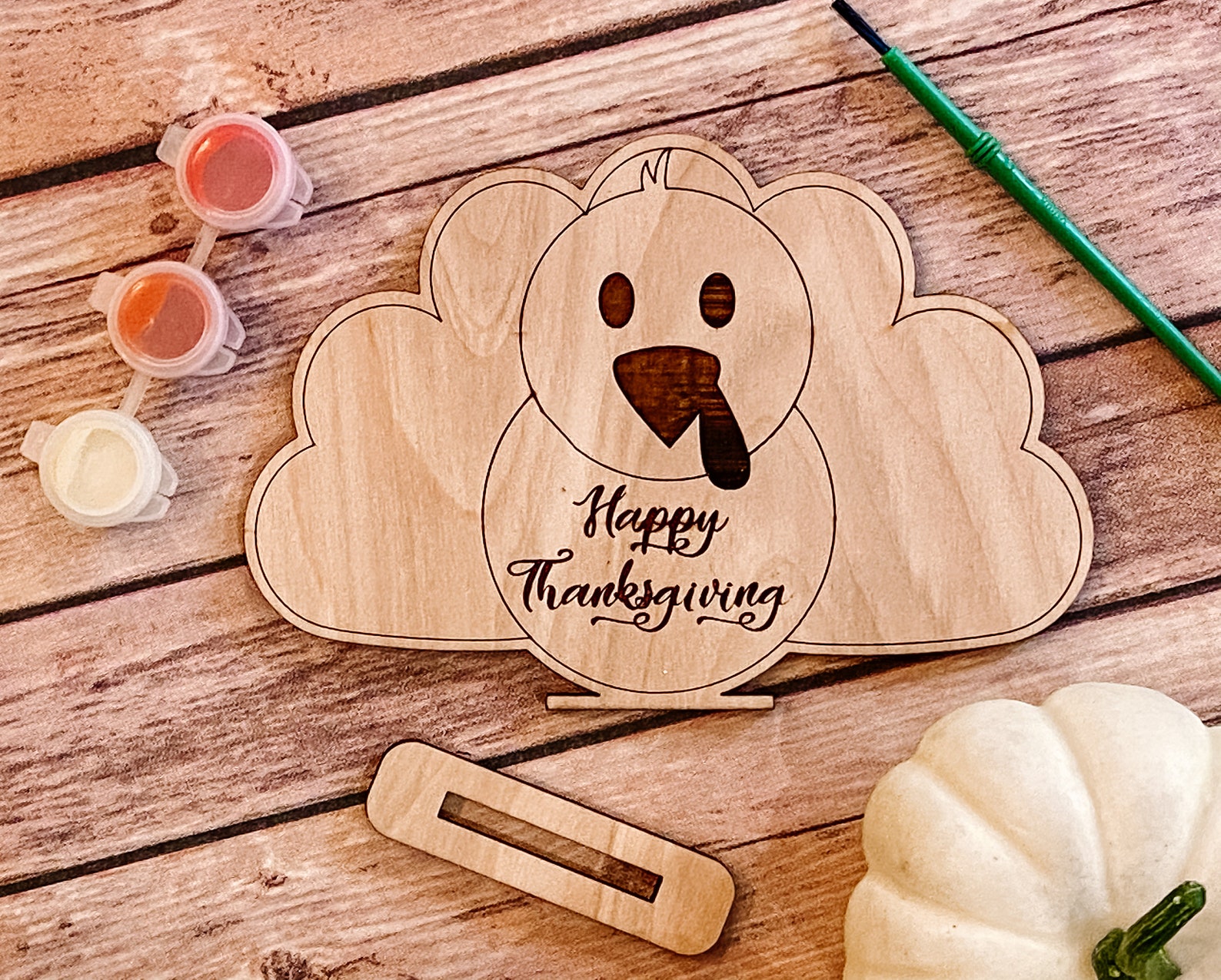 Thanksgiving Craft Kit for Kids, Personalized Thanksgiving Decor ...