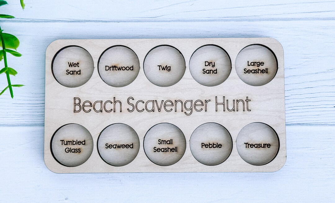 Beach Scavenger Hunt Board, Outdoor Play, Easter Basket Gift, Stocking ...