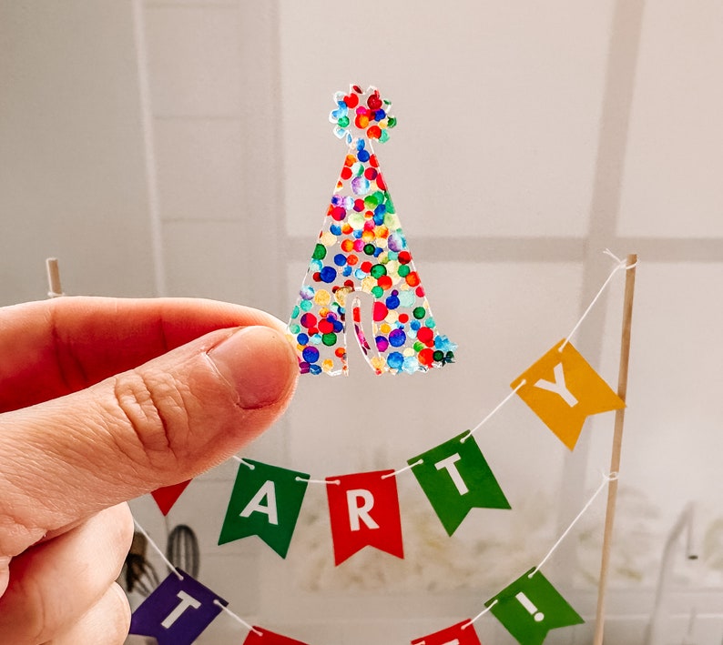 Party Hat Drink Markers, Birthday Tableware, Celebration Barware ...