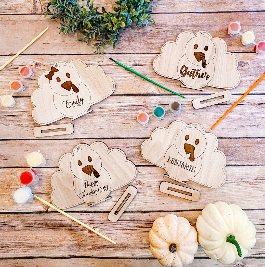 Thanksgiving Craft Kit for Kids, Personalized Thanksgiving Decor ...