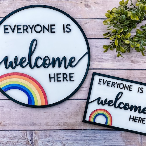 LGBT Welcome Sign Pride Door Sign LGBTQ Decor LGBTQIA - Etsy