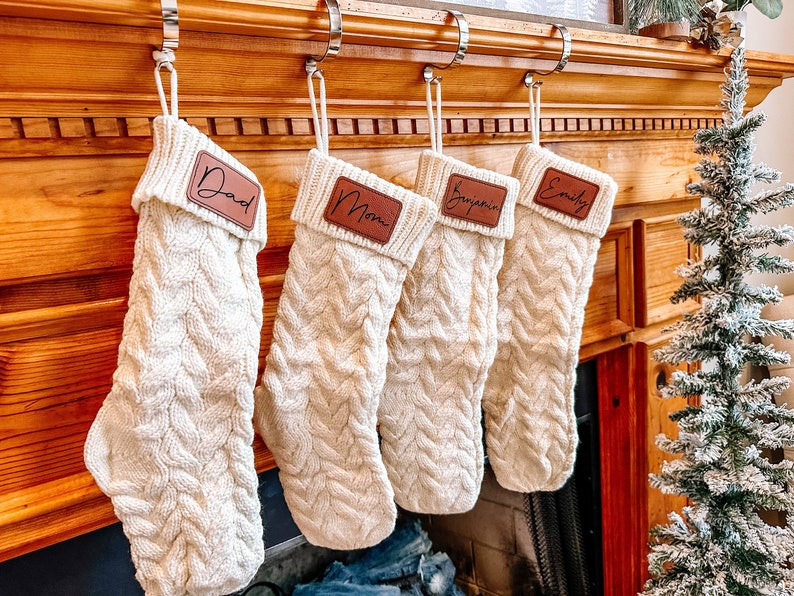Personalized Cable Knit Stockings for Christmas Stockings - Etsy