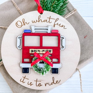 Fire Fighter Ornament, Fireman, Fire Department Christmas Gift, Fire ...