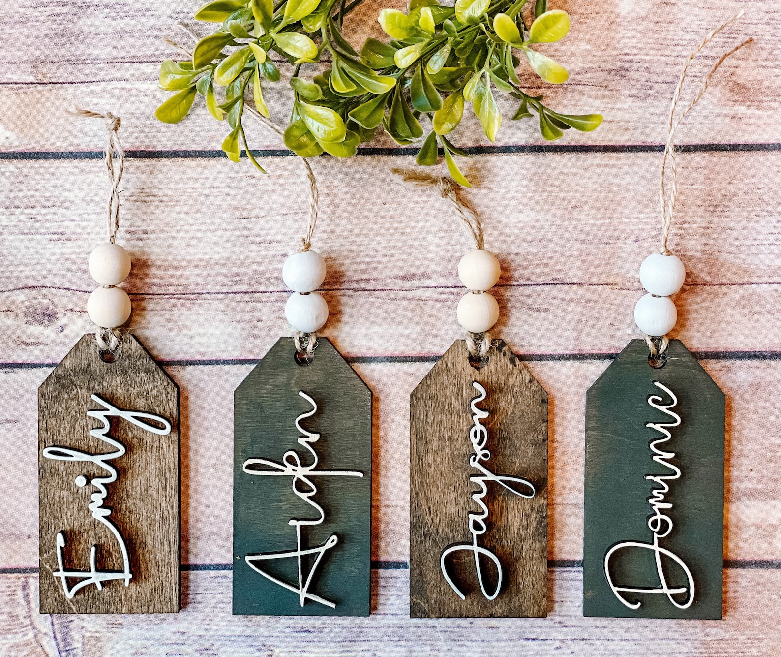 Personalized Stocking Tags Wooden Stocking Tags Stocking - Etsy