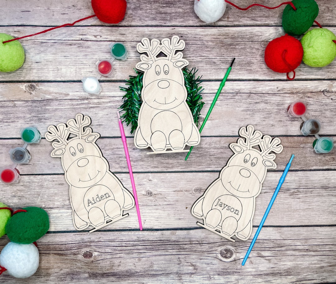 DIY Paint Your Own Reindeer Kit - Winter Craft - Christmas - Kids Party ...