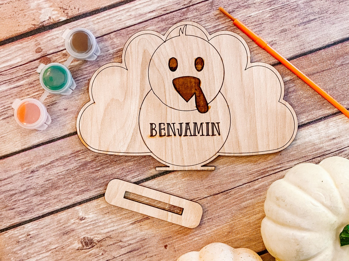 Thanksgiving Craft Kit for Kids, Personalized Thanksgiving Decor ...