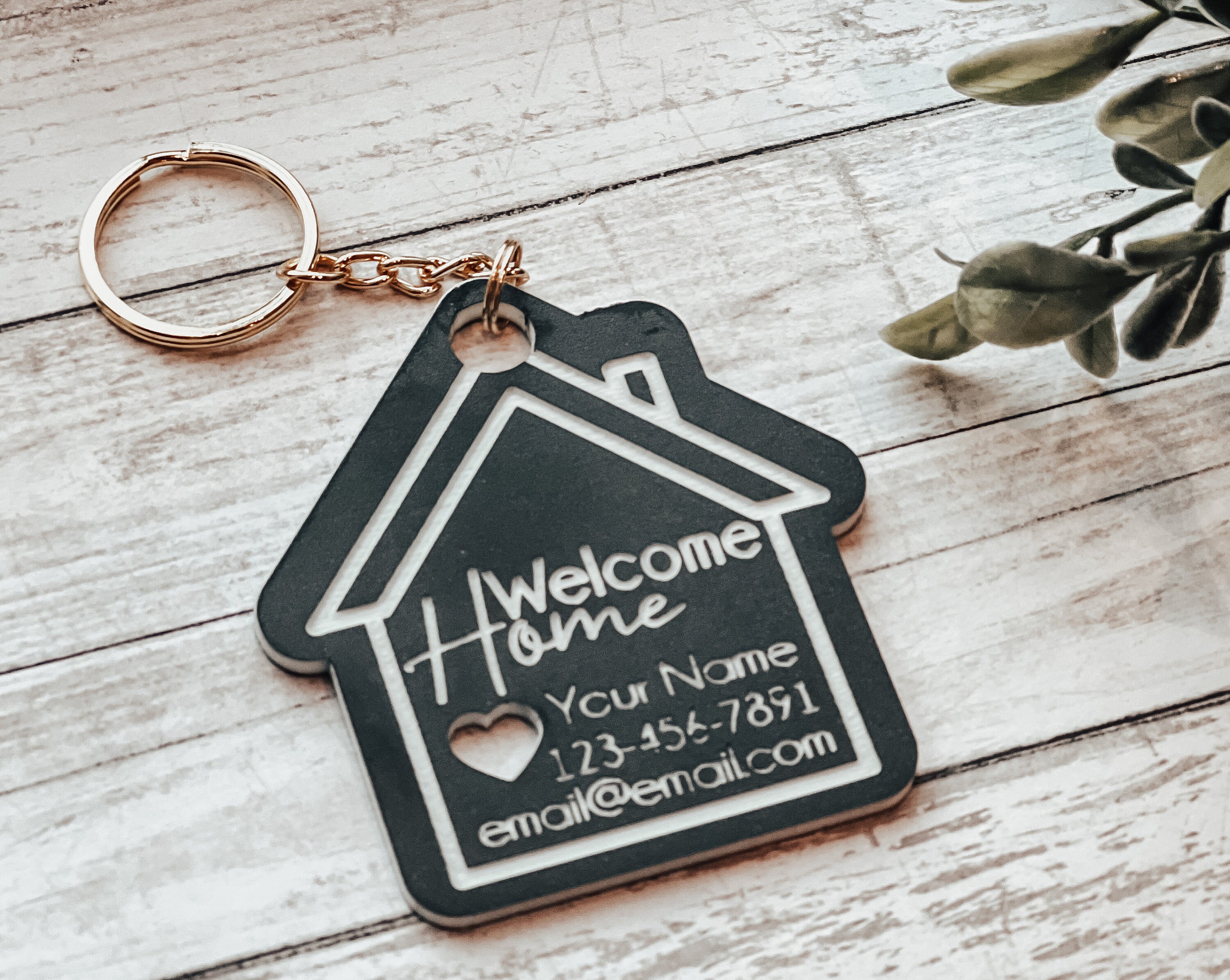 Personalized Realtor Welcome Home Keychain Realtor Marketing - Etsy