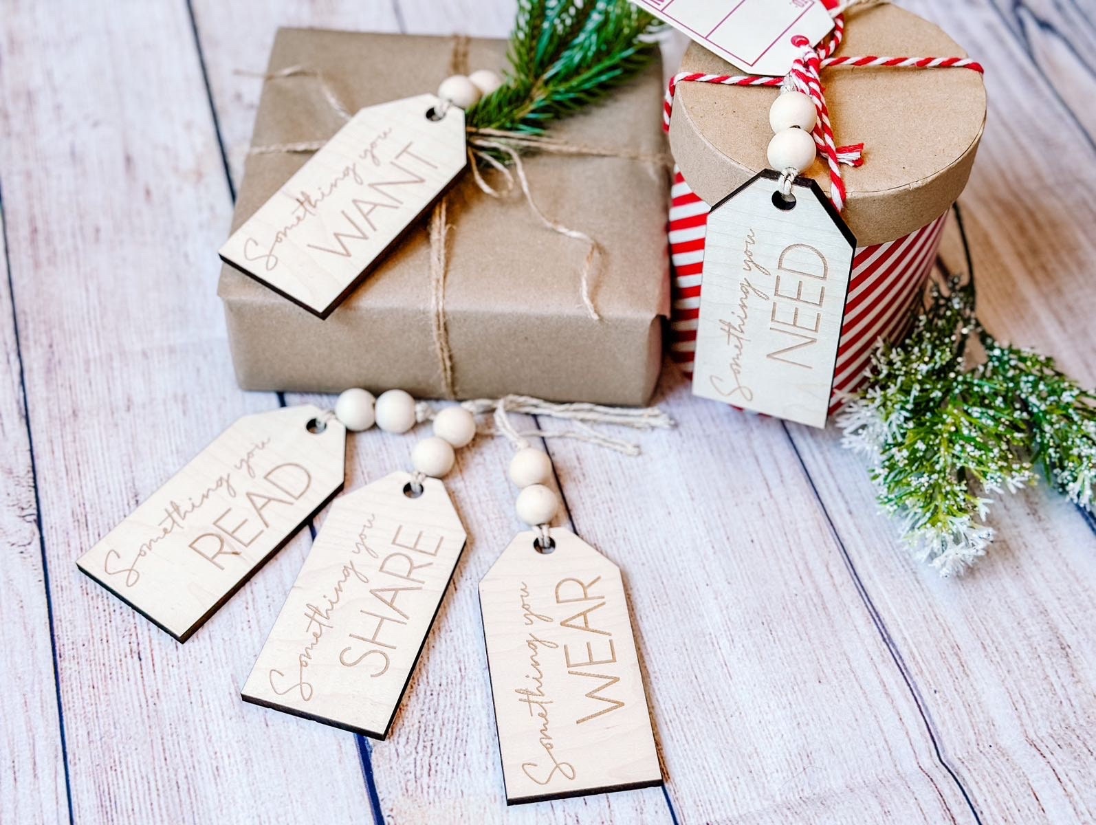 Wood Gift Tags Set of Five Something to Tags 4 Gift Rule - Etsy