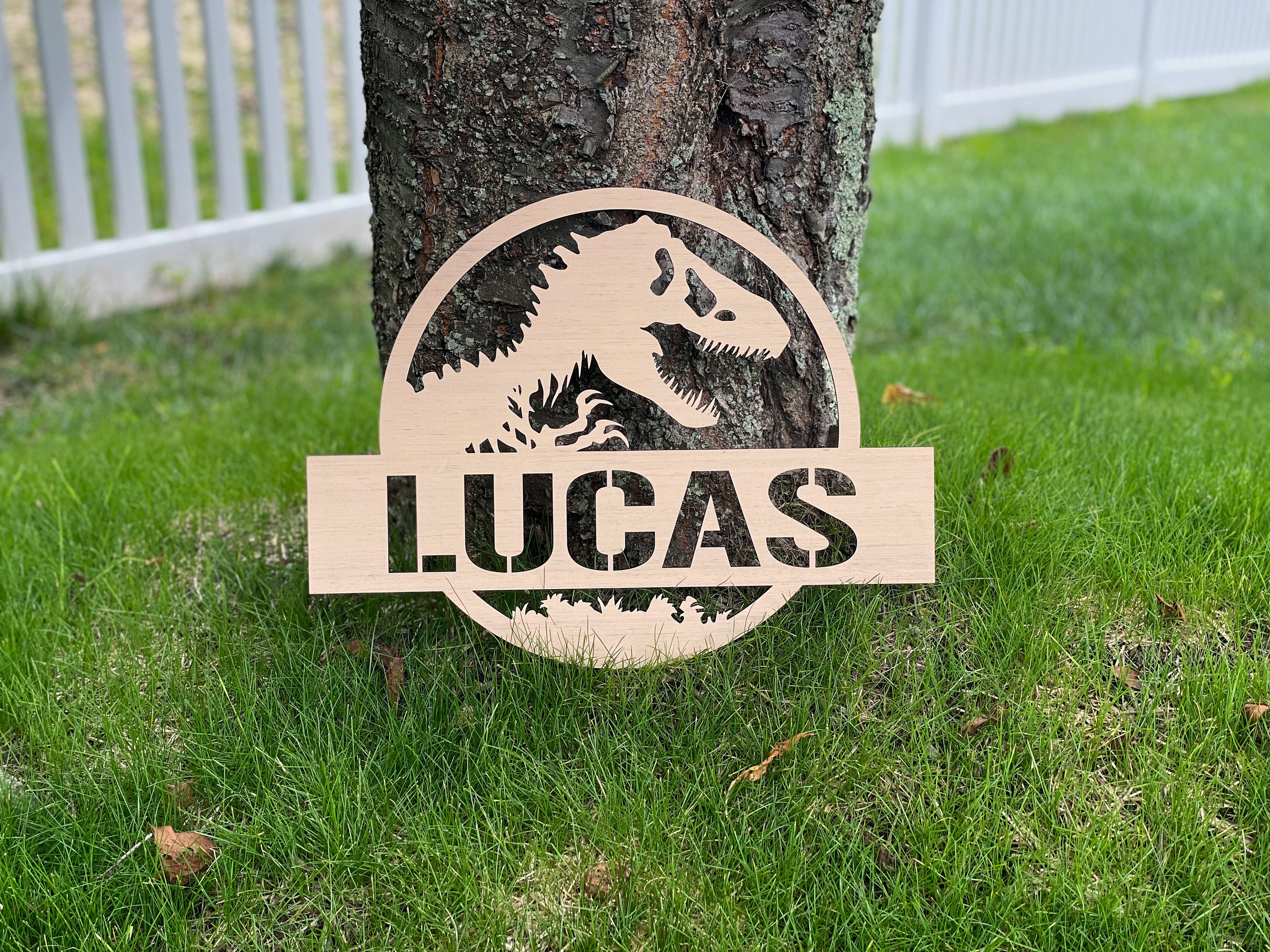 Personalized Dinosaur Sign with Name Bedroom Sign Dinosaur | Etsy