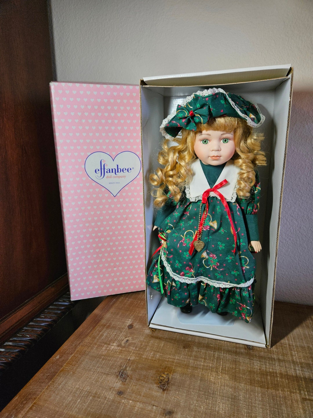 Porcelain Christmas Doll - Etsy