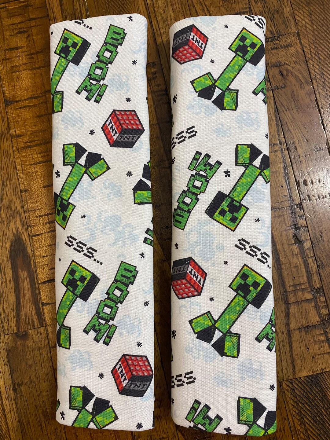 White Minecraft Seat Belt Covers Available in Single or Sets of 2 Seat ...