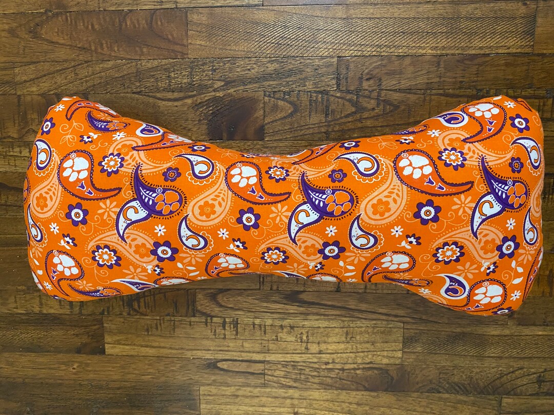 Clemson Tigers Paisley Bone Shaped Pillows Made in Two Sizes - Etsy