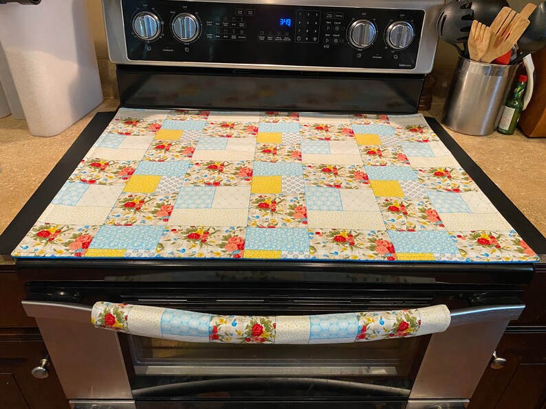 Pioneer Woman Sweet Rose Patchwork Stove Top Cover - Etsy Pioneer Woman Sweet Rose Patchwork Stove Top Cover - Etsy