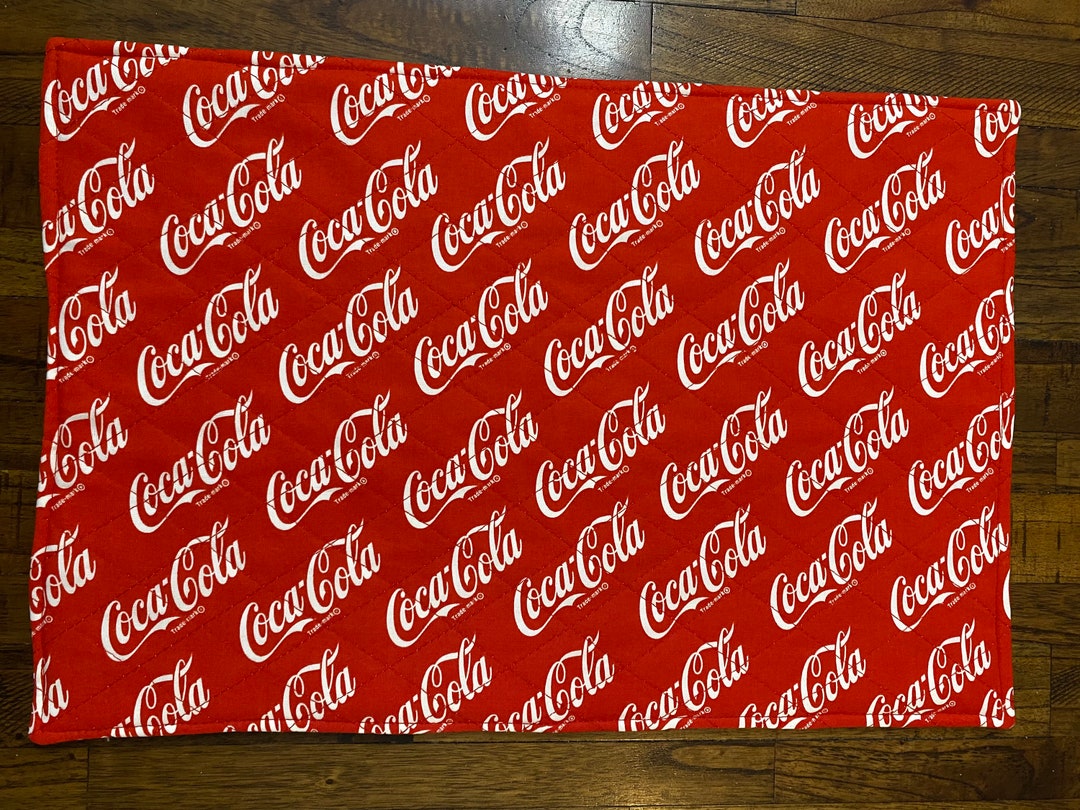 Coca-cola Quilted Reversible Design Cotton Blend Rectangle Placemat ...