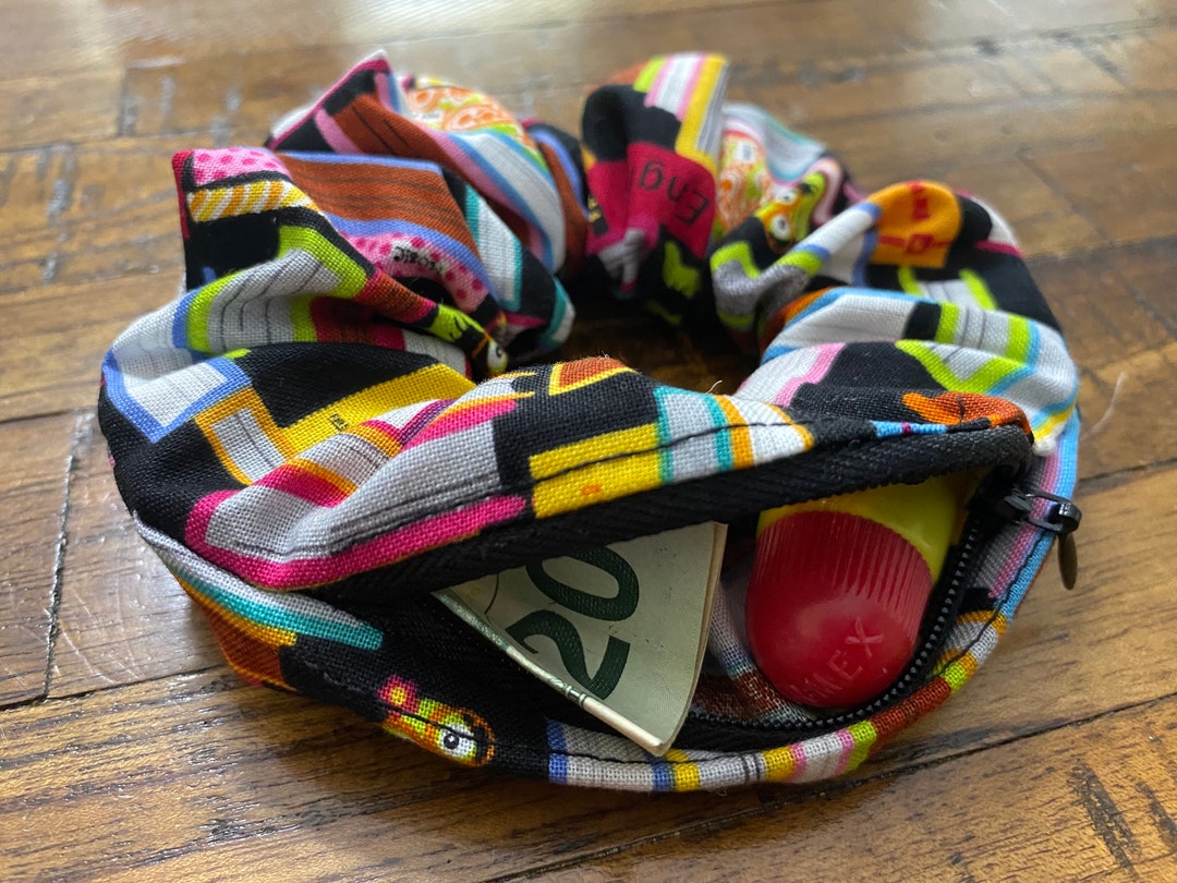 Library Books Scrunchie With a Secret Hidden Pocket Great Gift Item ...