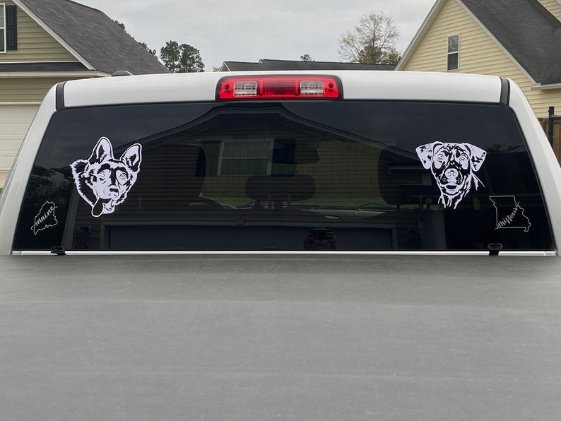 Personalized Dog Decal / Dog Sticker / Dog Car Decal / Fur - Etsy