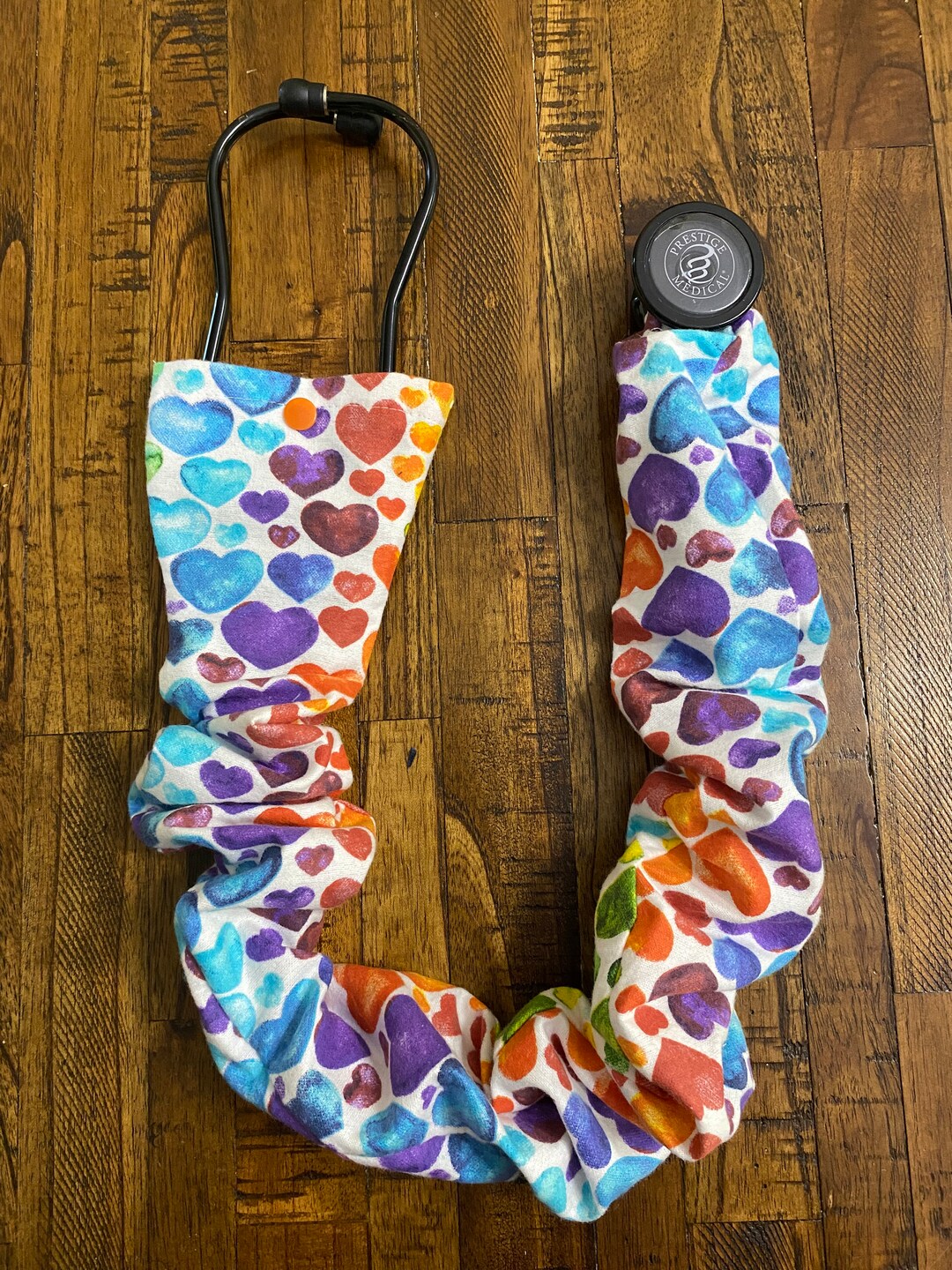 Rainbow Hearts Stethoscope Cover Scrunchie Protect Your Bare Neck ...