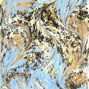 Printible Marbling, Marbling Paper,ebru,turkish Ebru Paper,blue ...