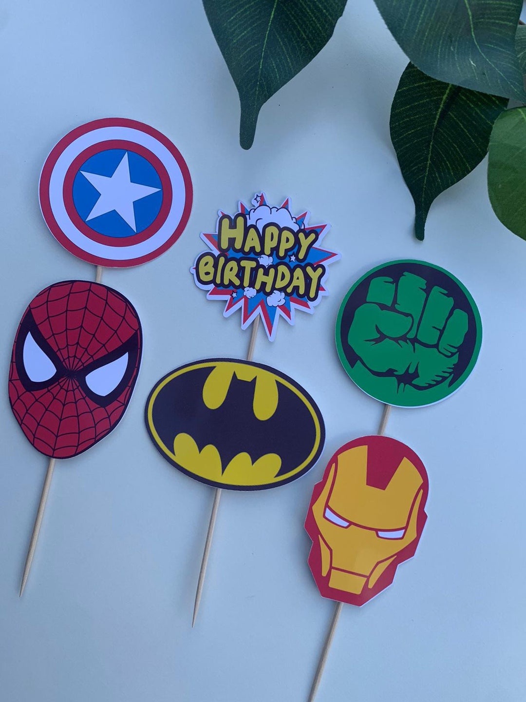 Super Hero Cake Toppers/ Cupcake Toppers - Etsy UK
