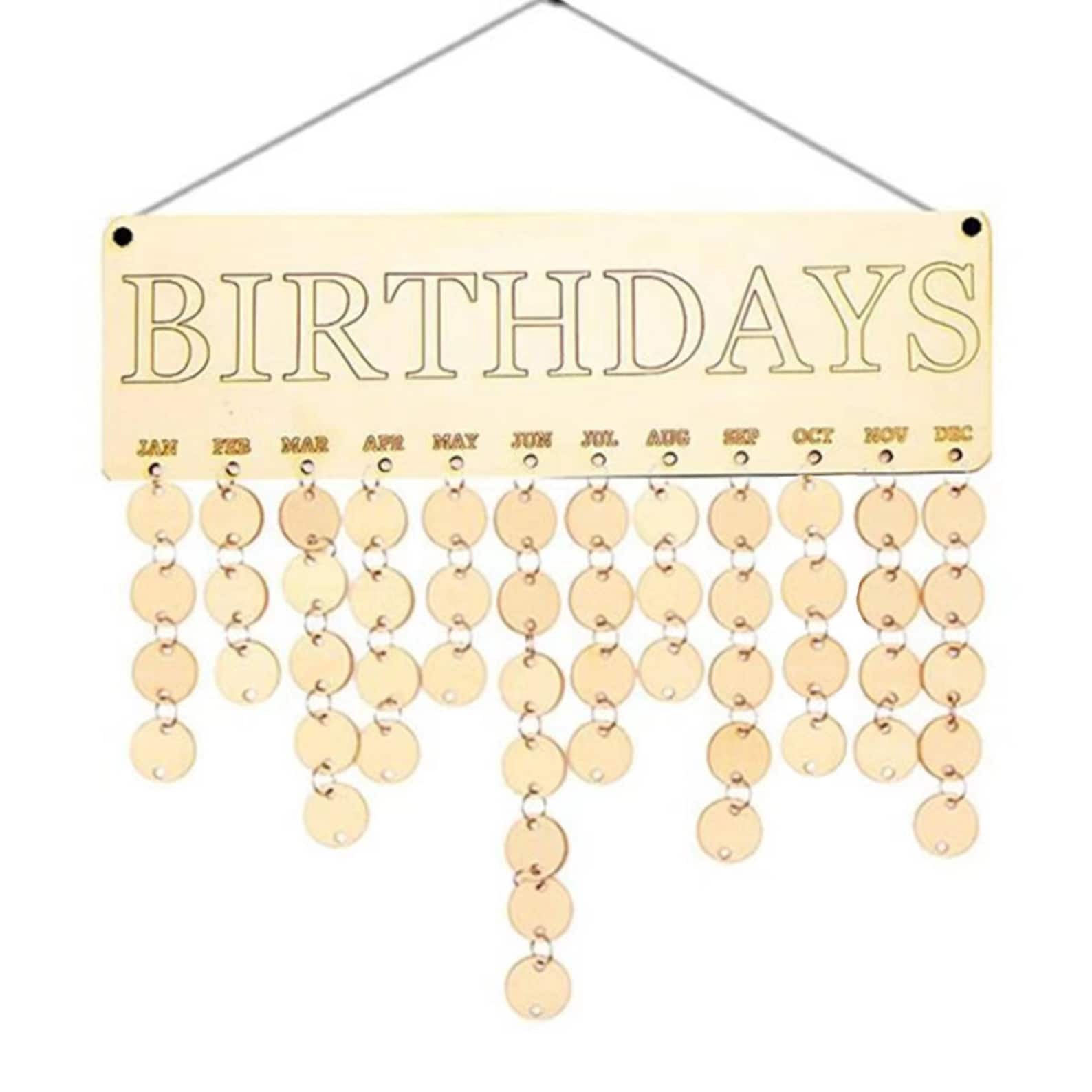 Personalised Wooden Birthday Calendar Family Calendar - Etsy