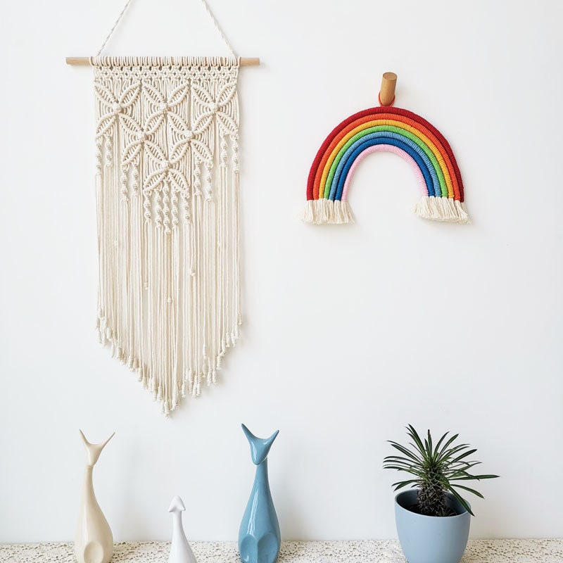 Bohemian Macrame Wall Decor Macrame Wall Hanging Woven Wall - Etsy
