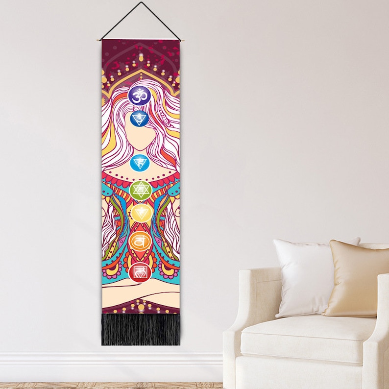 Chakra Wall Hanging Chakra Tapestry Boho Mandala Tapestry - Etsy
