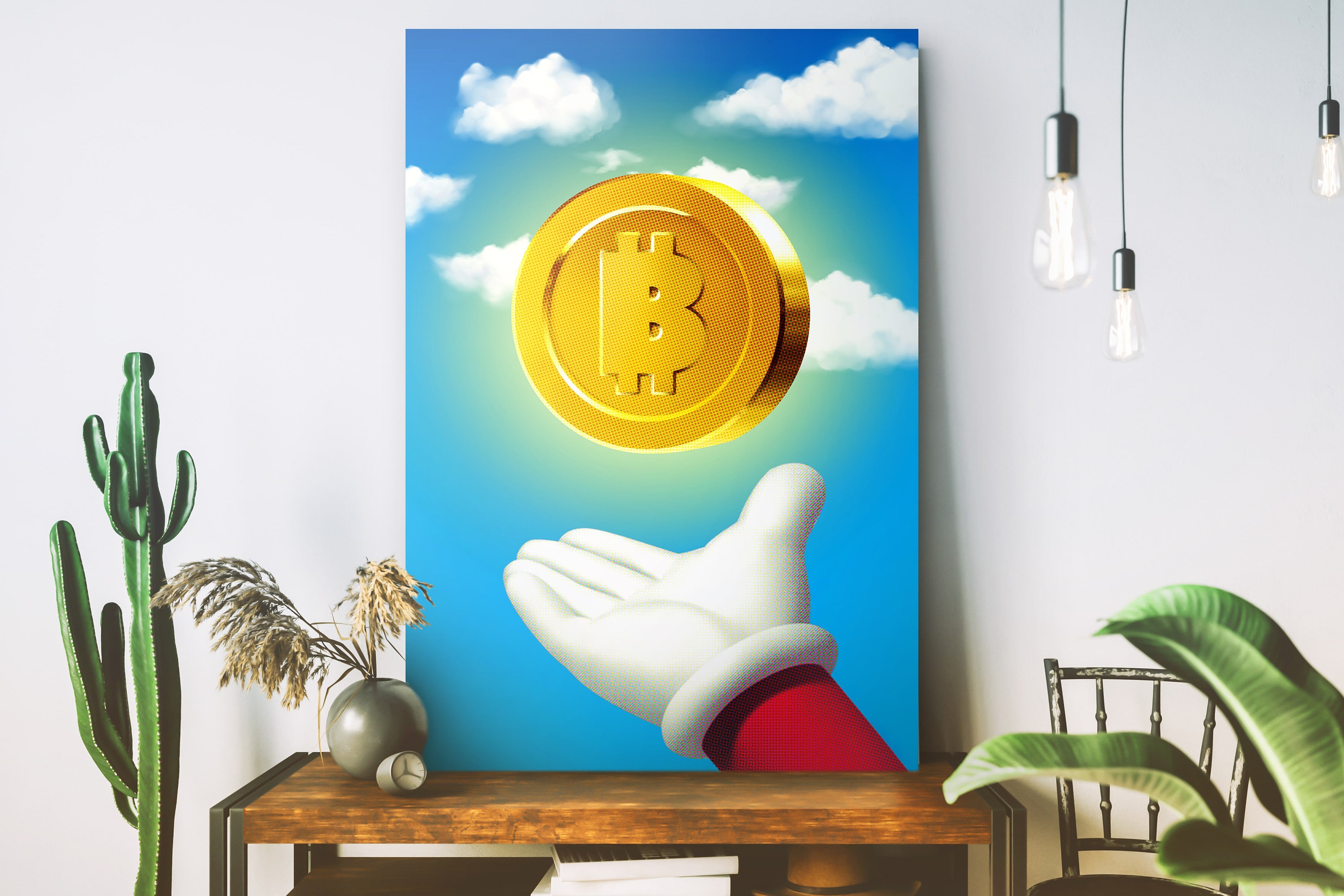 Bitcoin Art Canvas Art Pop Art Wall Art Office Decor - Etsy