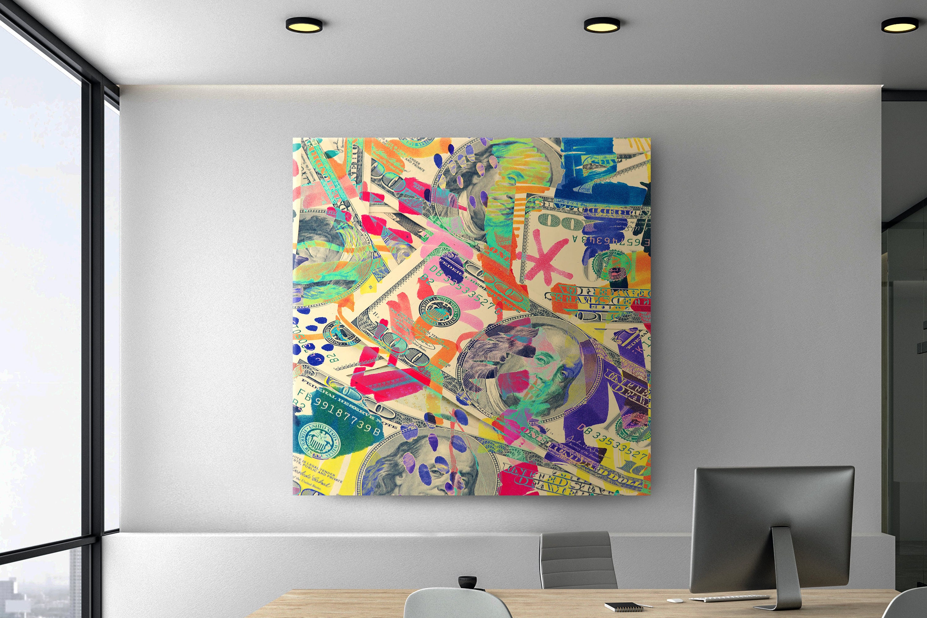 Valid Banknote Canvas Art Wall Art Office Decor Stock Market Art Money ...