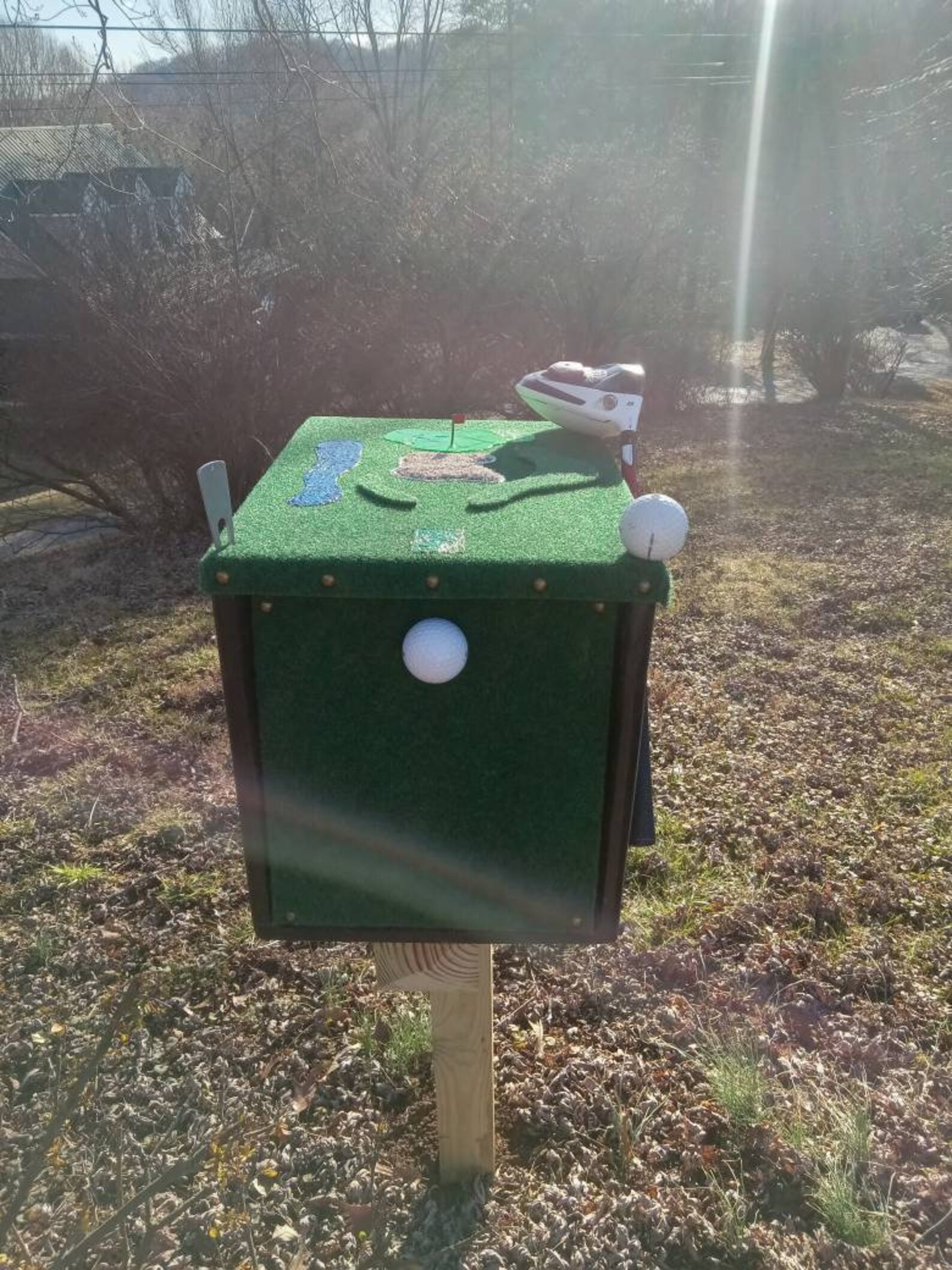 Golf Themed Mailbox/ or Possibilities for a Custom Built Golf Themed ...
