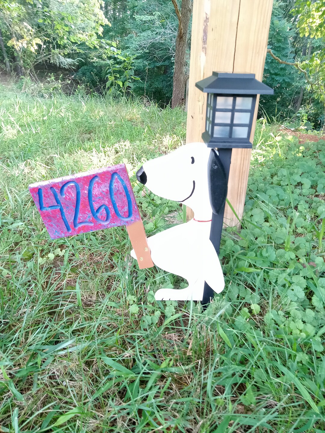 Snoopy Address Marker Solar Light - Etsy