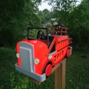 Fire Truck Mailbox OLD SCHOOL - Etsy