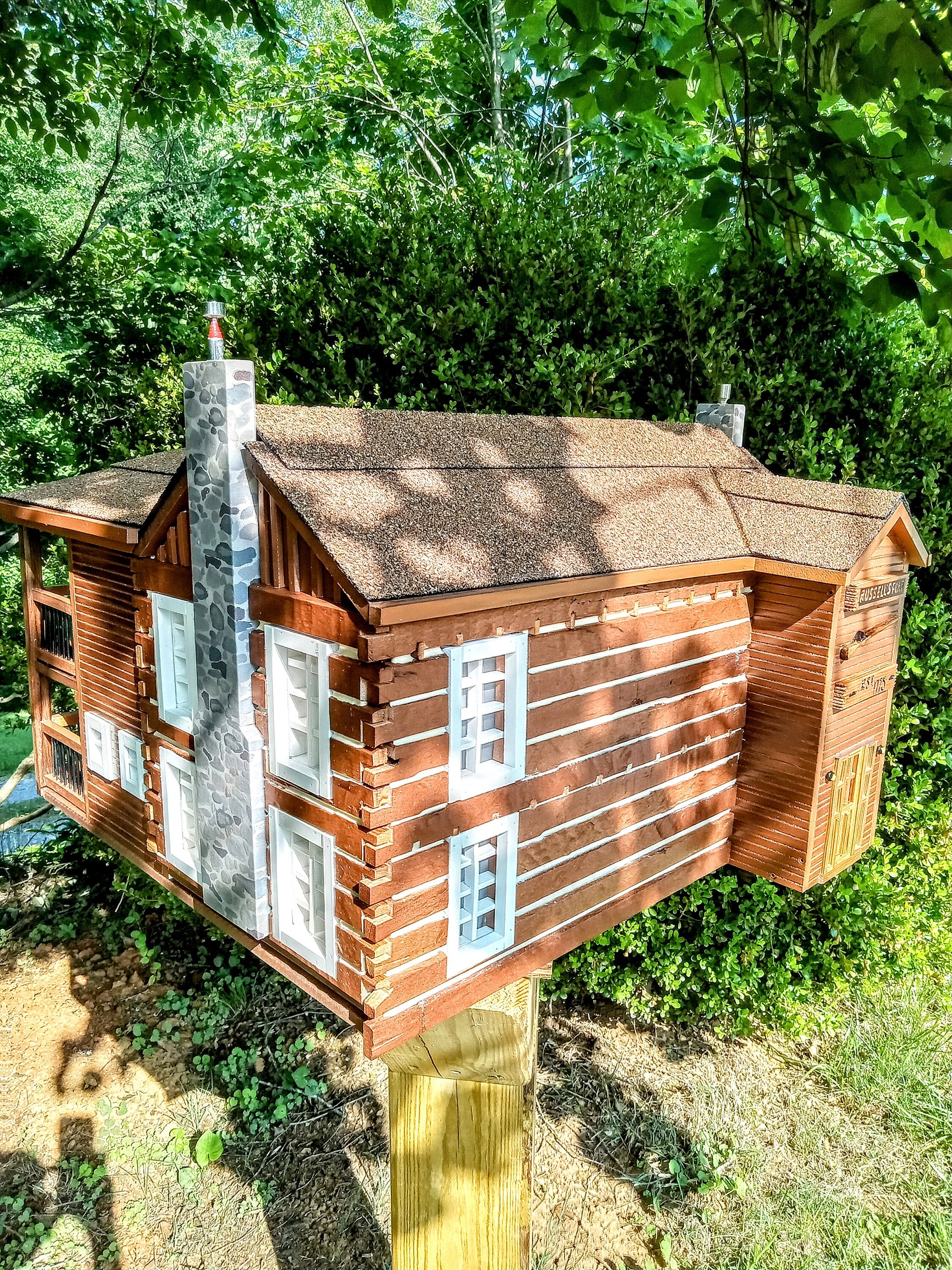 Russel's Fort NC Replica Mailbox-log Cabin Solar Lit Theme-custom Built ...
