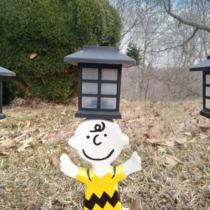 Charlie Brown With Snoopy and Woodstock Solar Lights - Etsy