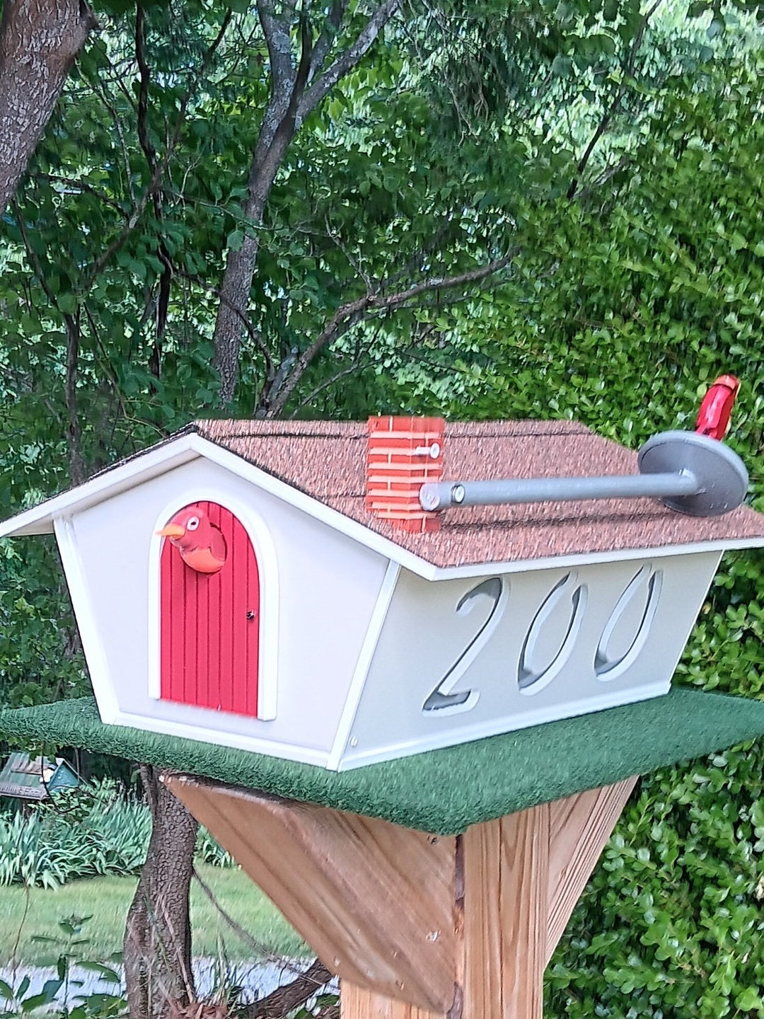 Birdhouse Mailbox That Lights up at Night!! WHAT!!! - Etsy