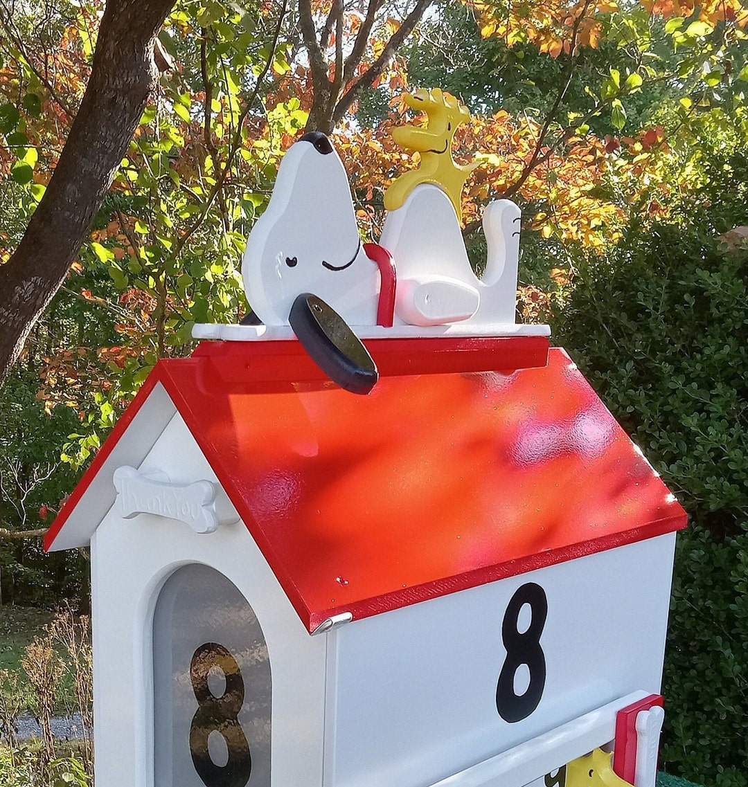 Snoopy and Woodstock XL Mailbox That Lights up at Night - Etsy Australia