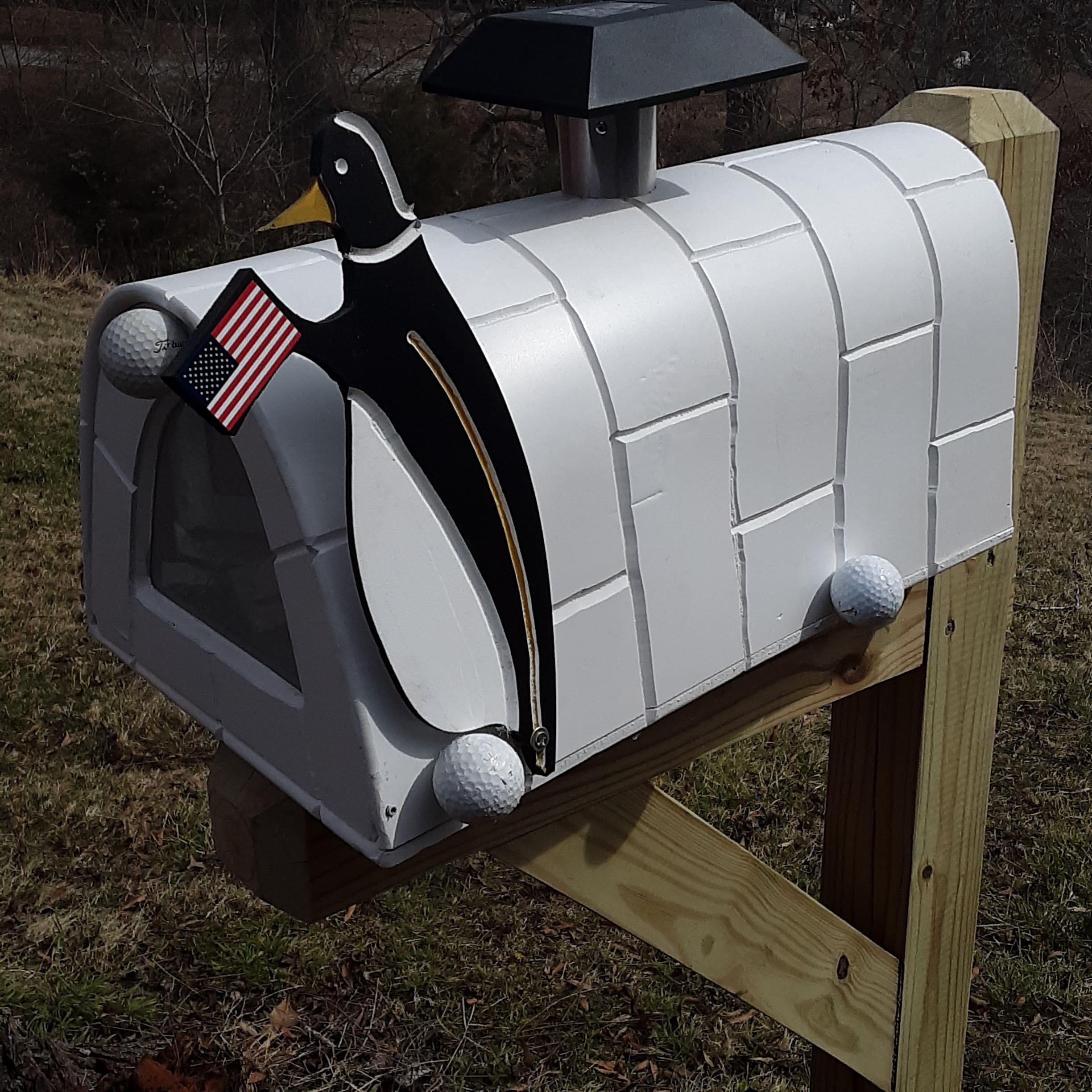 Custom Solar Lit Penguin Igloo Outdoor Mailbox or Any Custom - Etsy