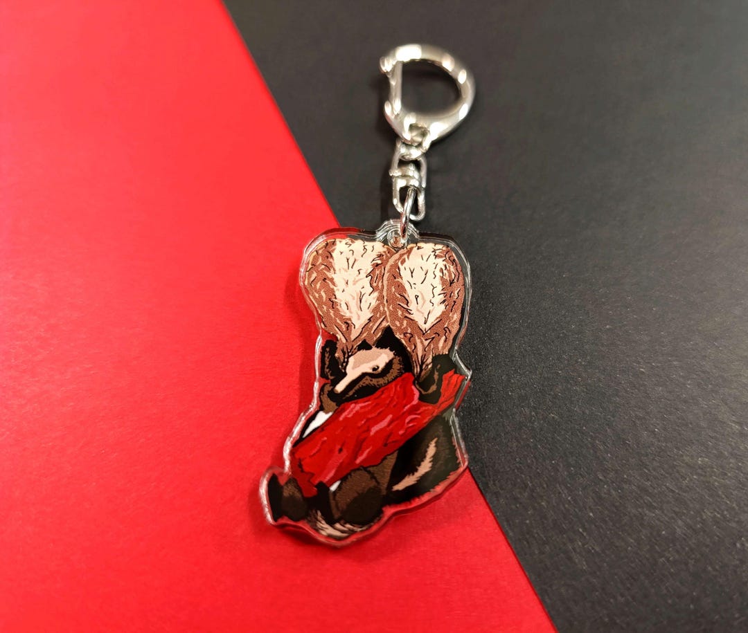 Tanuki Keychain Chronostal Collaboration Transparent Acrylic Keychain ...
