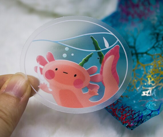 Sticker transparent Axolotl Sticker Autocollant - Etsy France