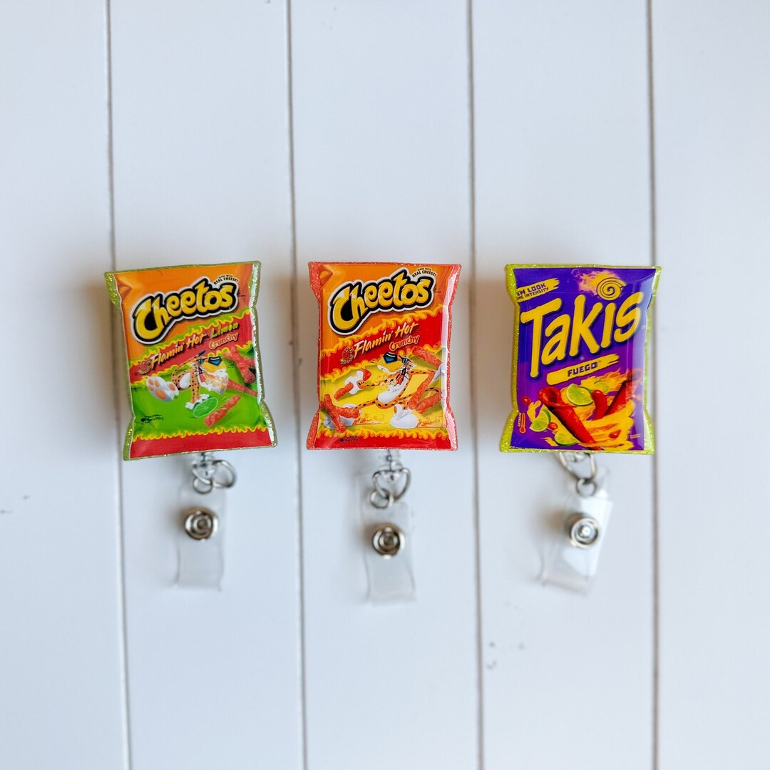Hot Cheetos Badge Reel | Hot Cheetos Lime Badge Reel | Snack Badge Reel ...
