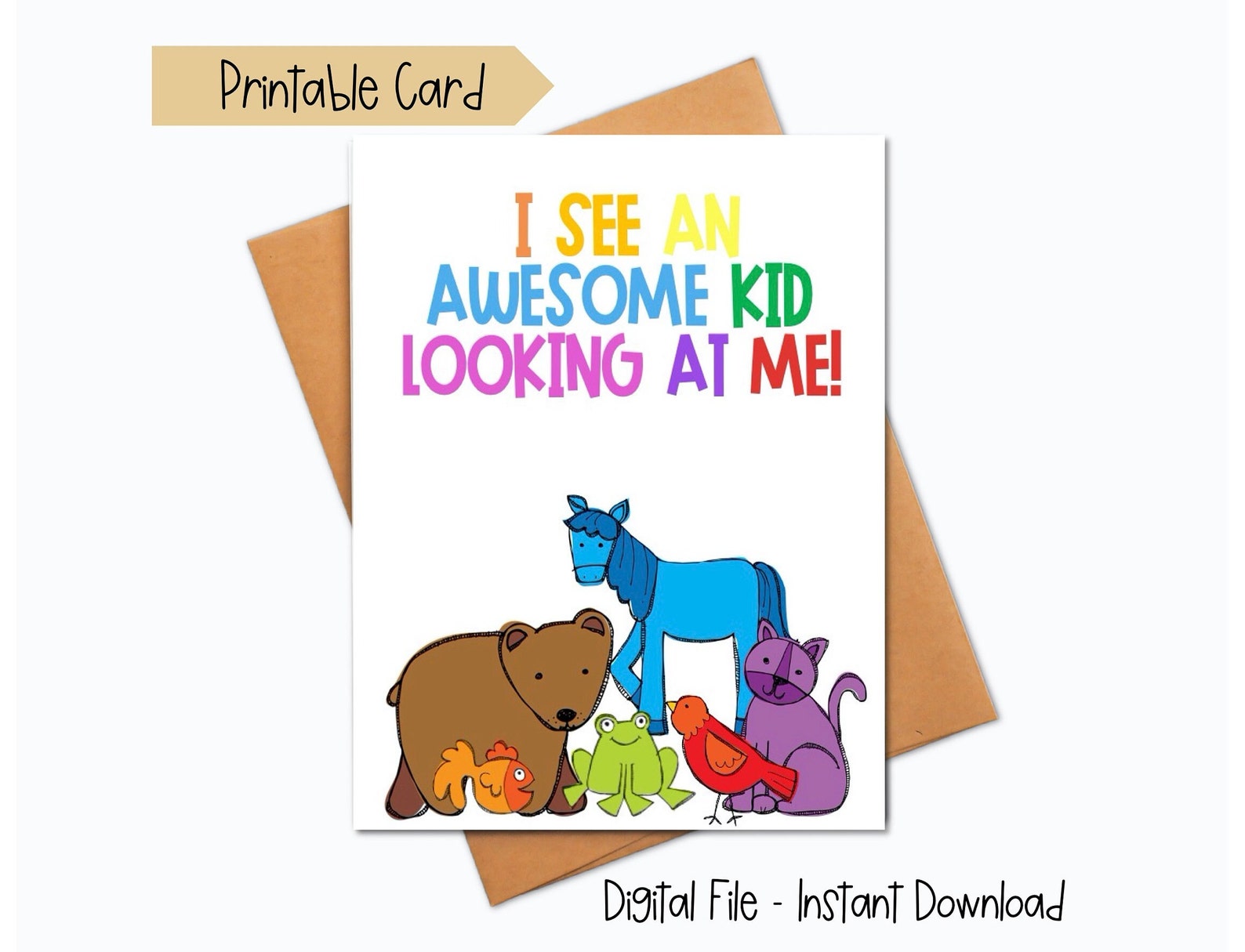 Teacher Notecard Brown Bear Brown Bear Notecard Back to - Etsy